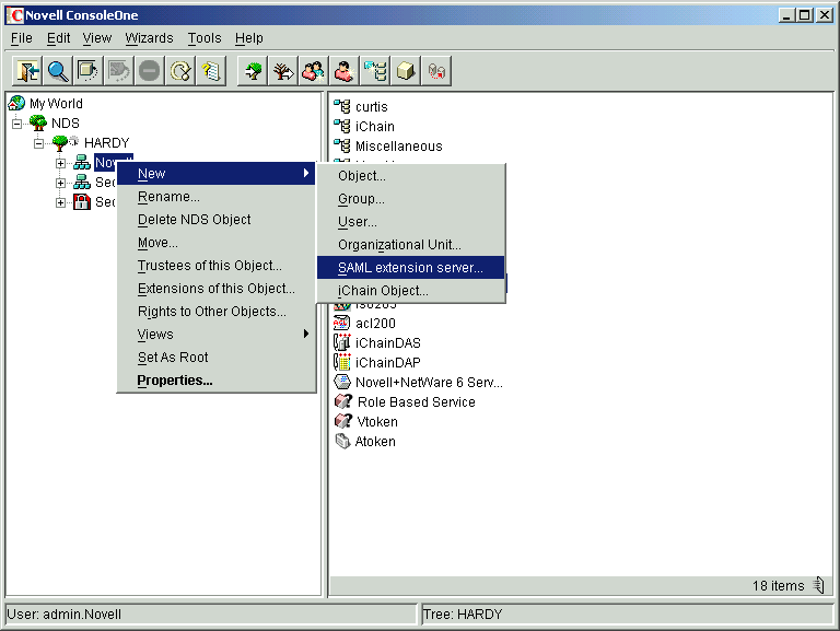 Novell Documentation: SAML Extension for Novell iChain - Creating and ...