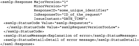 Novell Documentation: SAML Extension for Novell iChain - SAML Protocol