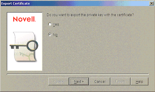 Novell Documentation: SAML Extension for Novell iChain - Exporting the ...